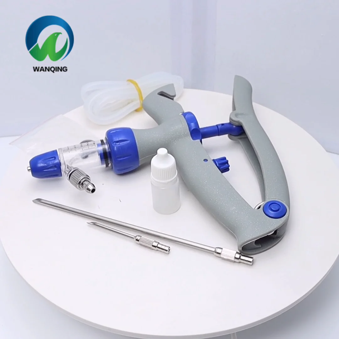 Cattle Automatic Injection Vaccination Syringe Steel Veterinary Plastic ...