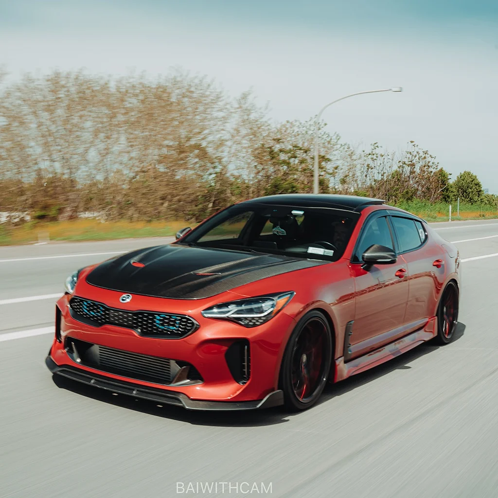 Kia Stinger GT Carbon Vented Hood | Engine Carbon Hood for Stinger EXG ...