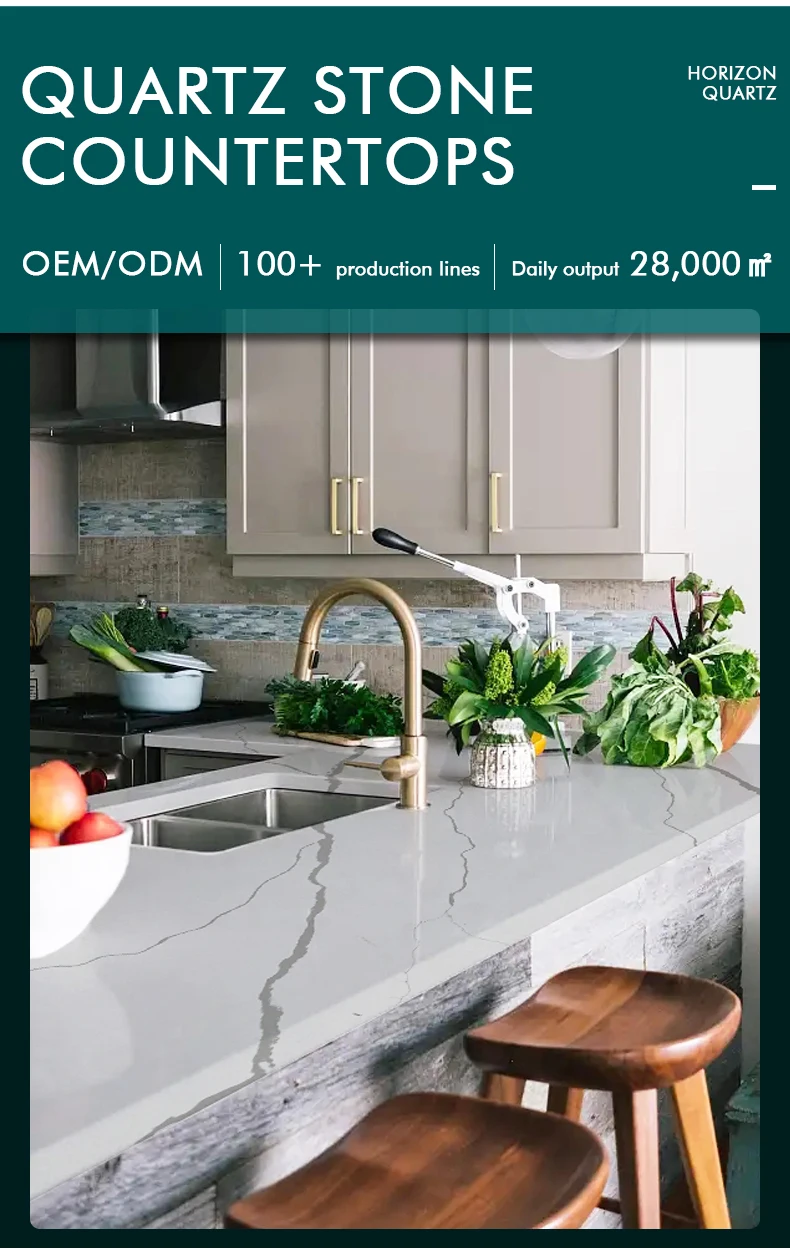 Calacatta Artificial Natural Stone Quartz Slab White Quartz Countertops ...