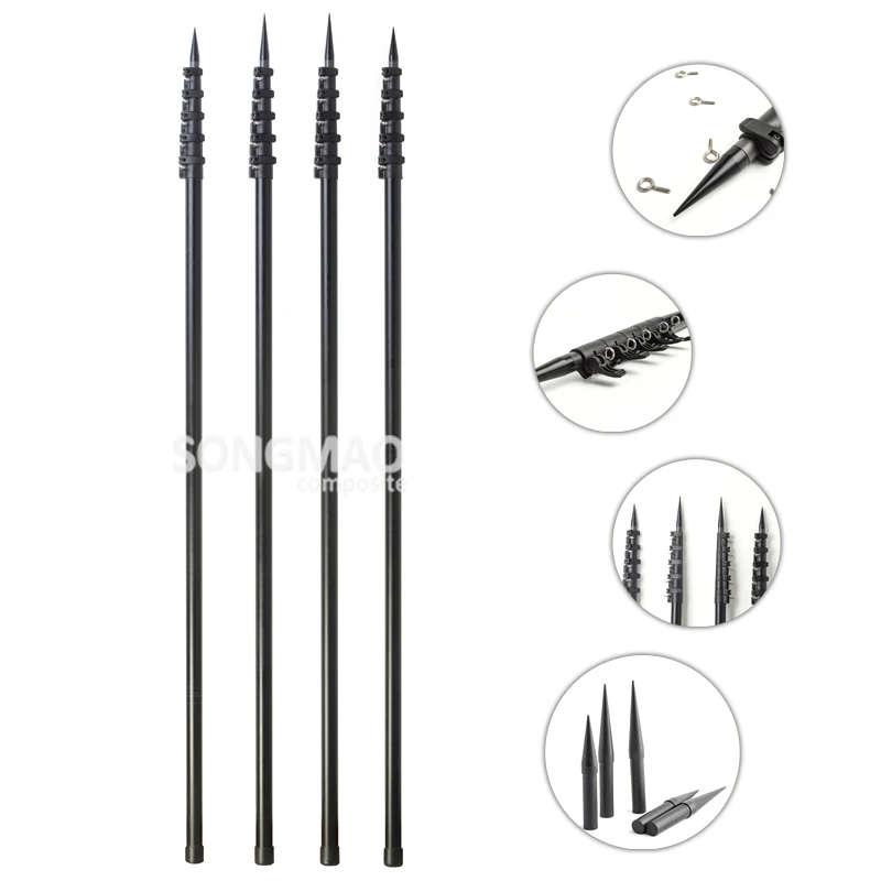 High Stiffness Ocean Boat Carbon Fiber Telescopic Outriggers