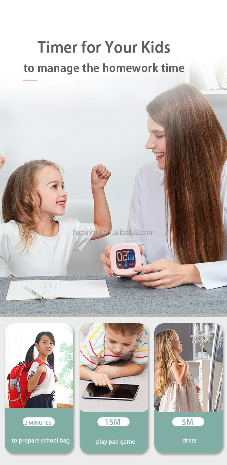 Classroom Countdown Timers For Teachers Kids Large Screen Home Cooking Magnetic Kitchen Timers ...