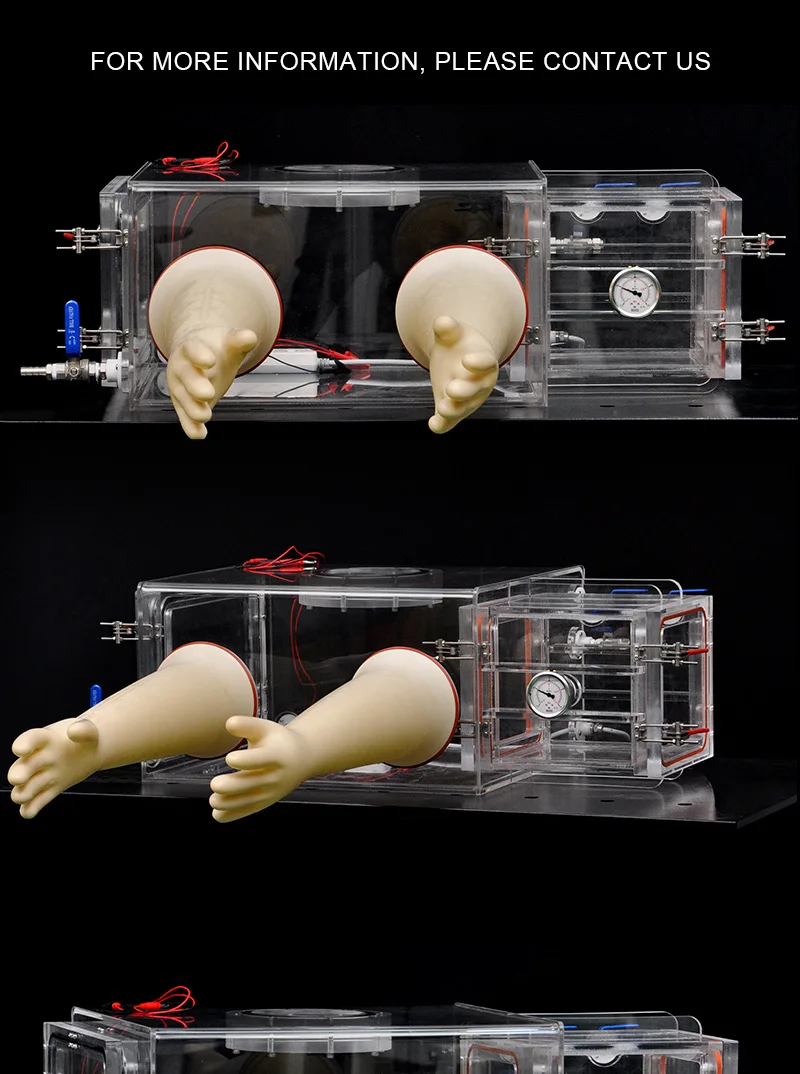 Acrylic Plastic Lab Negative Pressure Pmma Chamber Benchtop Inert ...