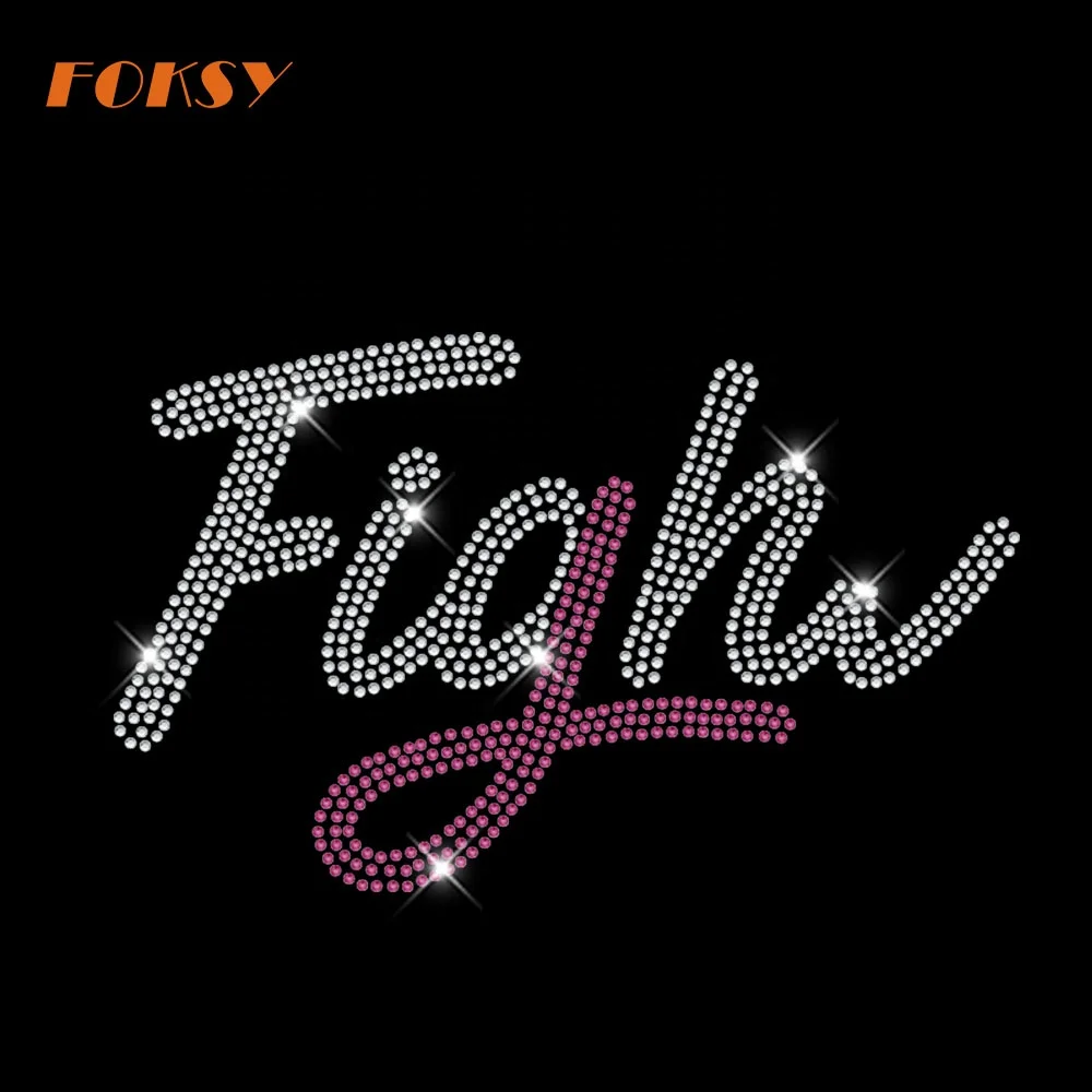 Custom Rhinestone Logo Heat Transfer Design - Hotfix Rhinestones