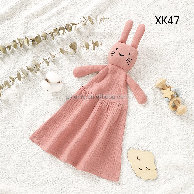 New Arrival 100% Organic Cotton Muslin Cute Little Bunny in New Skirt ...