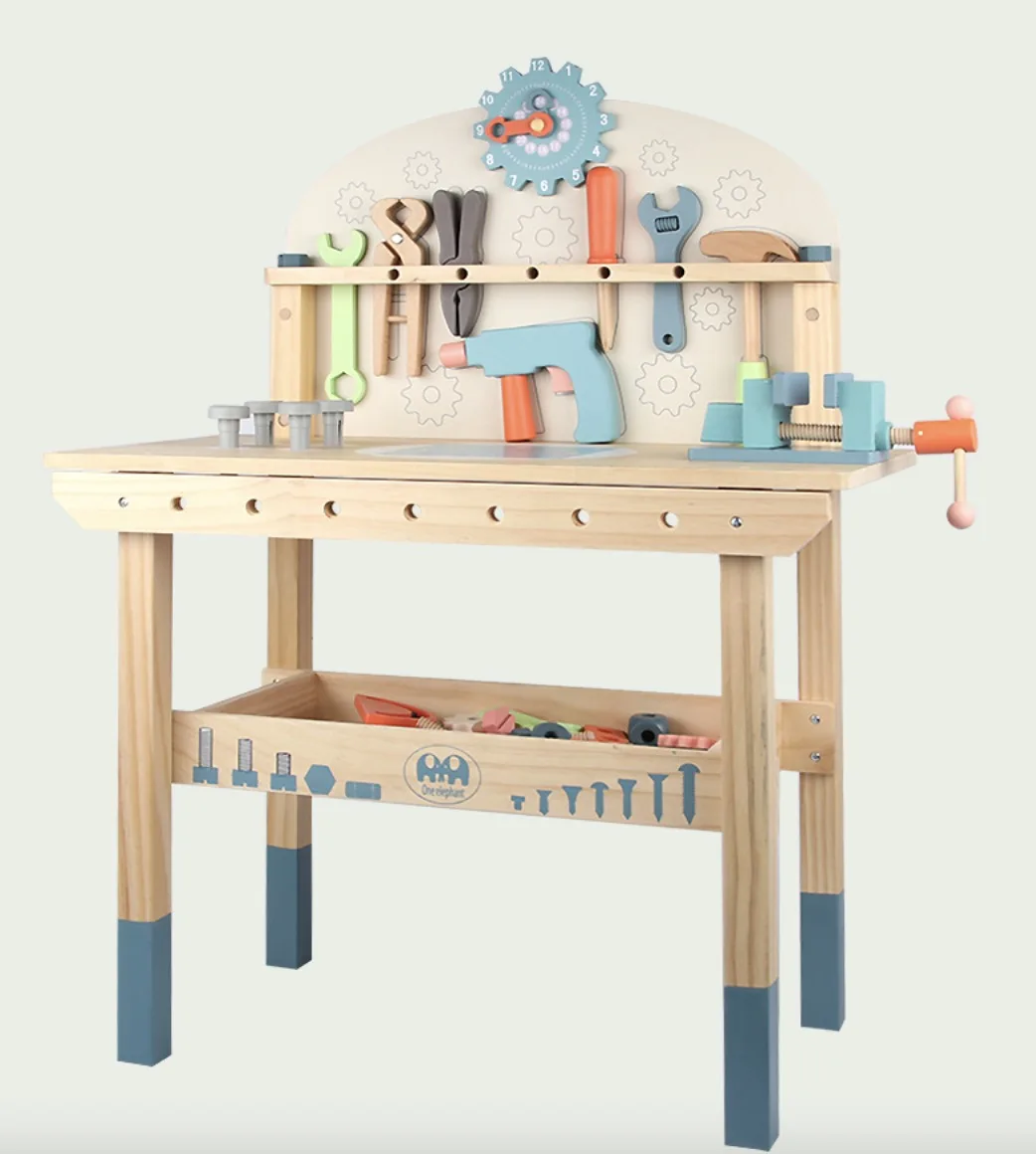 Children's Simulation Wooden Tool Table - Educational Toy