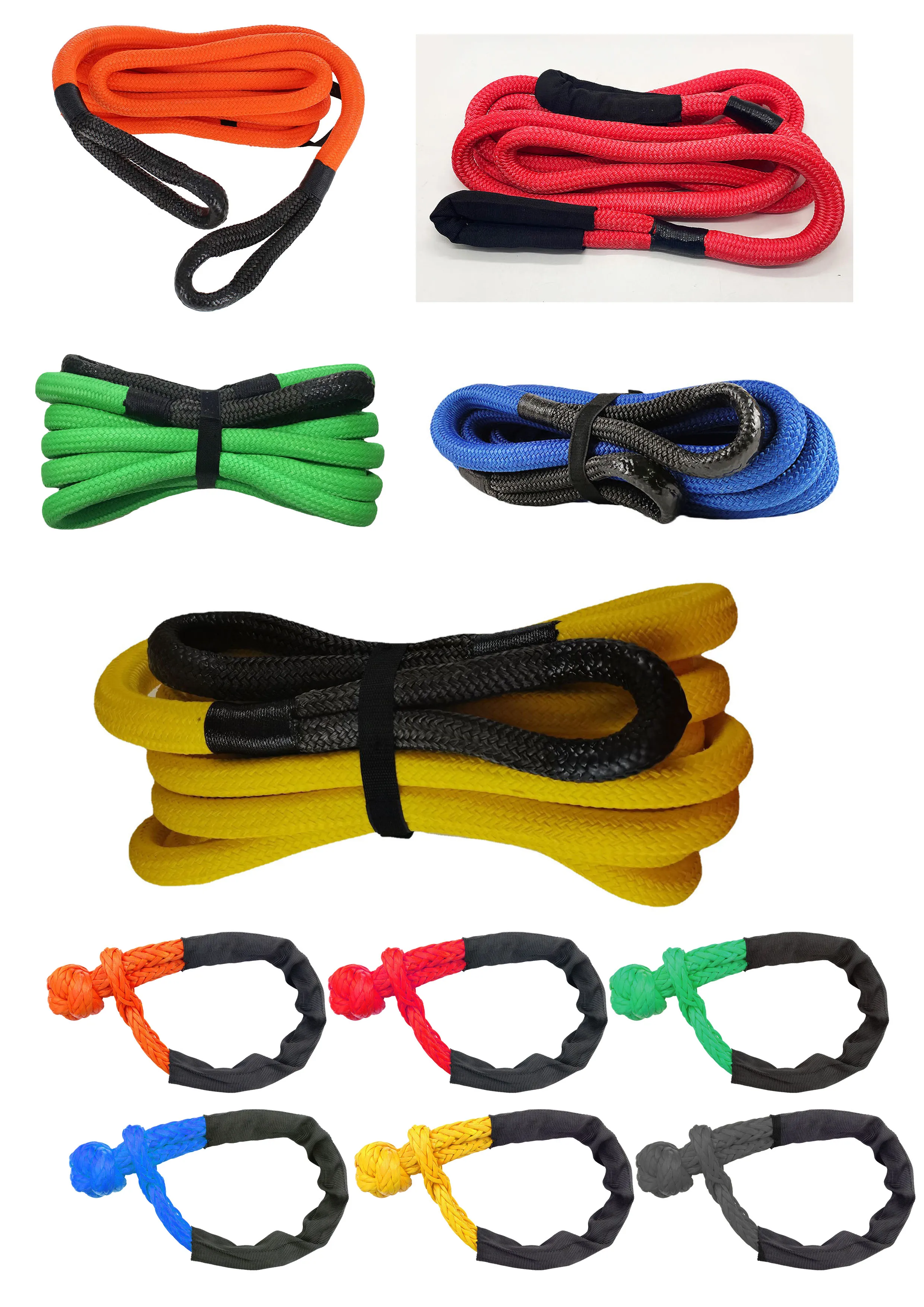 3.8ton Kinetic Recovery Rope Heavy Duty Nylon Double Braid With Bag And ...