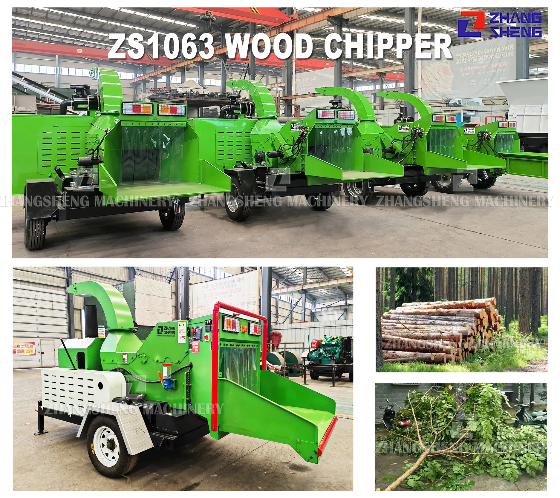 High Efficiency Wood Chippers - Large Forestry Machinery