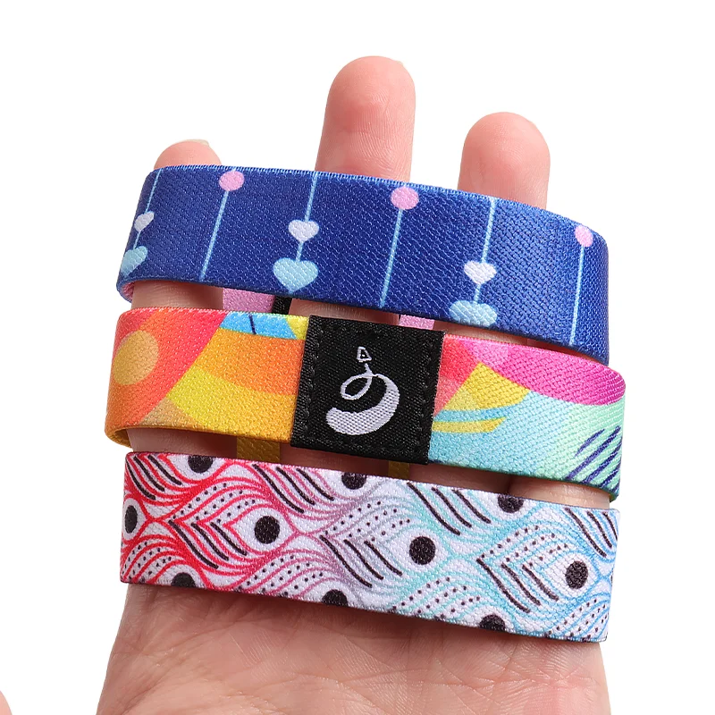 Cheap Custom Polyester Bracelet Fashion Elastic Wrist Band /woven Nfc ...