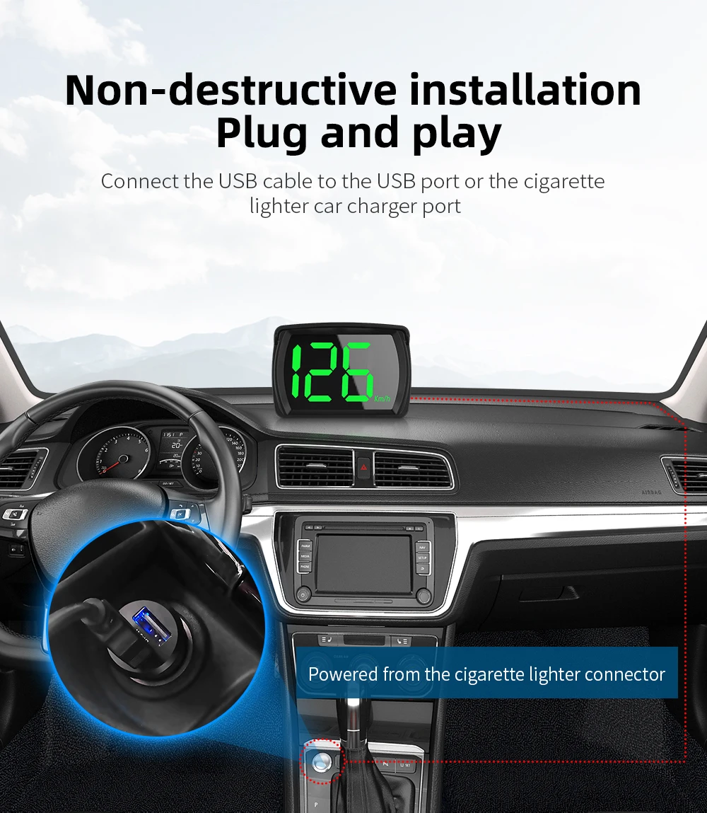 2024 New Gps Speedometer G20 Car Head Up Display Work For All Cars ...