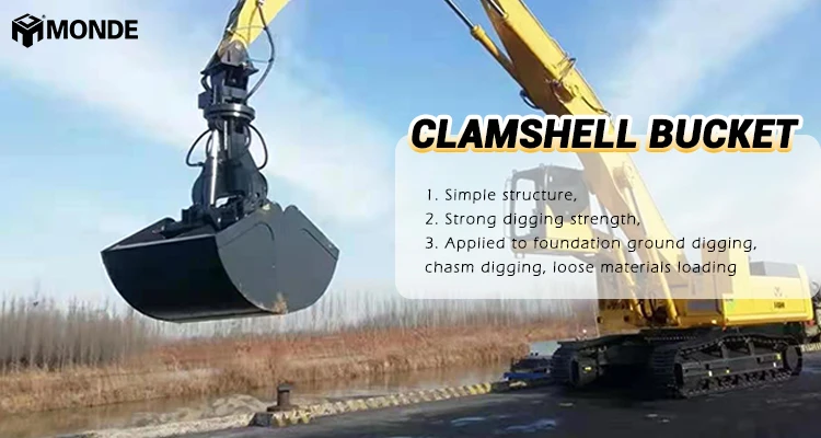 MONDE Excavator Clamshell Grab Shell Bucket Loaders - Durable & Efficient