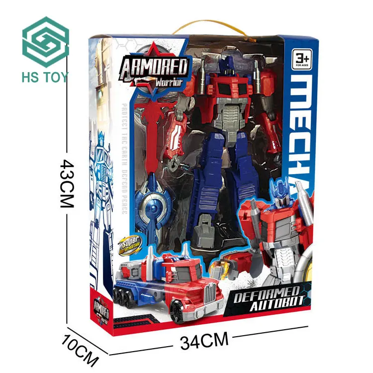 Hs Kids Educational Plastic Transformation Electric Deformation Car ...