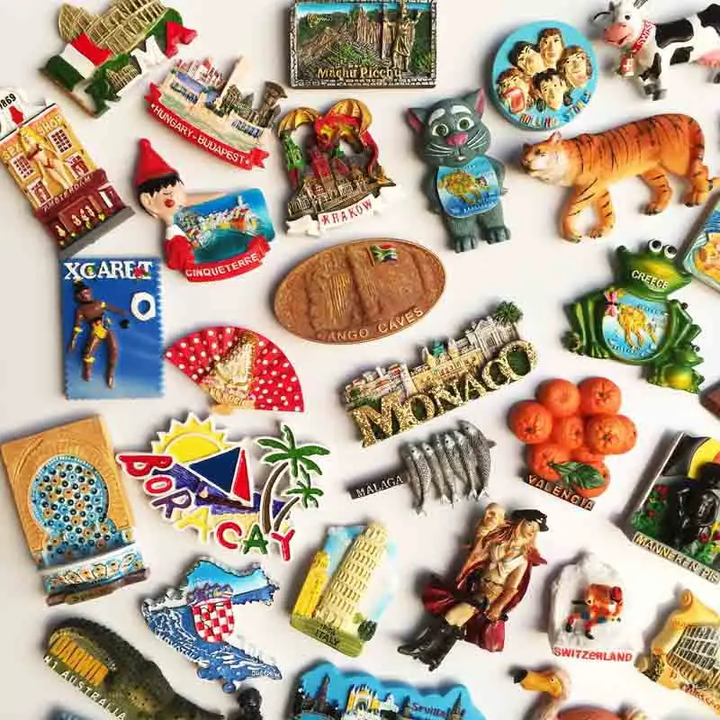 Customized Popular Magnet Fridge Tourist Souvenir Resin Refrigerator ...