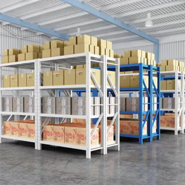 200kg/layer Steel 4 Tier Adjustable Boltless Industrial Warehouse ...