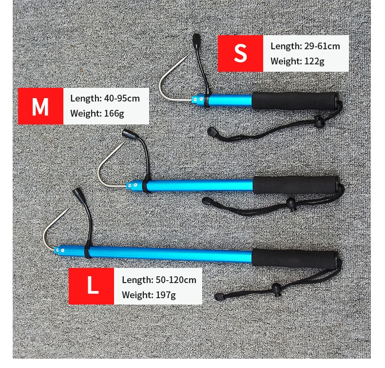Fishing Gaff Hook - Colorful Retractable Boat Tool Gear