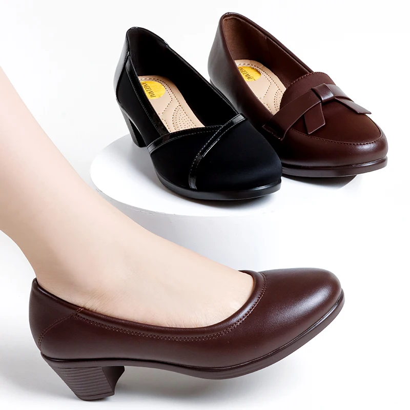 Pu Leather Patchwork Stretch Fabric Upper Bow Round Toe Big Size Mid ...