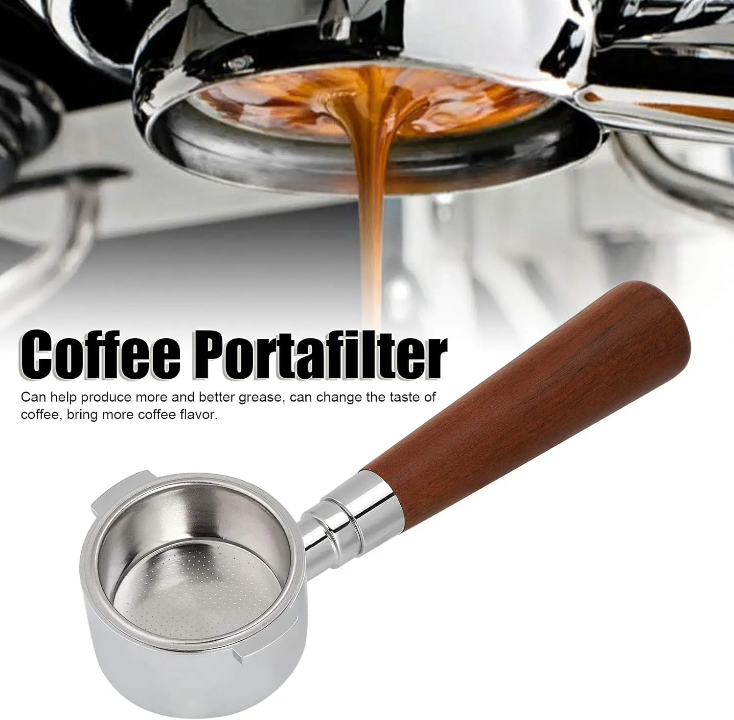 54mm Eco-Friendly Stainless Steel Coffee Espresso Machine Handle with ...