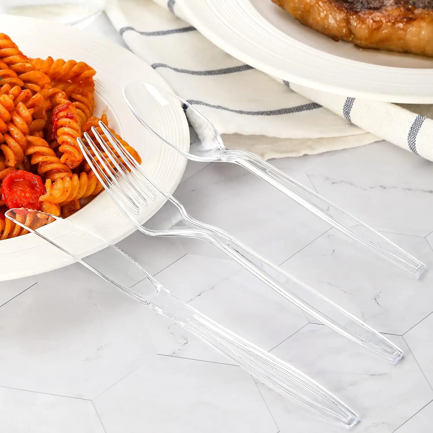 Extra Heavy Duty Clear Plastic Silverware - Bpa-free