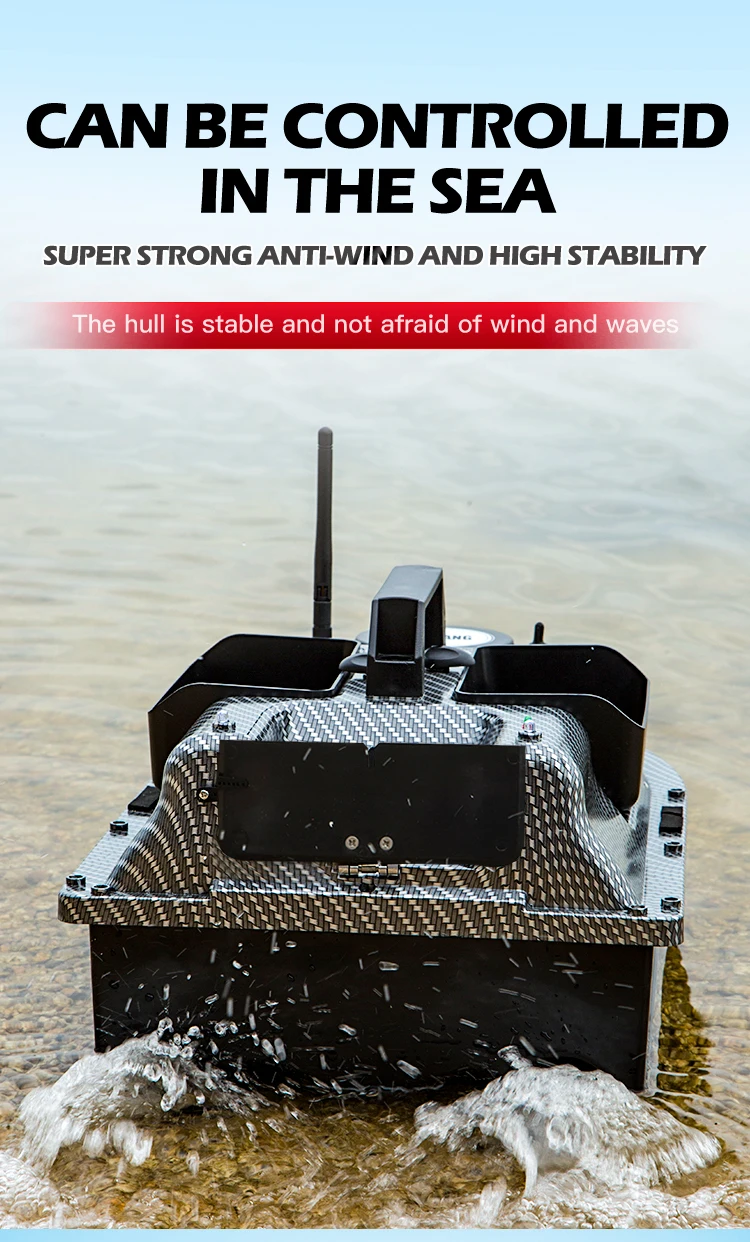 New Arrival Large Load Abs Waterproof 500m Carp Robot RC Fishing Bait Boat