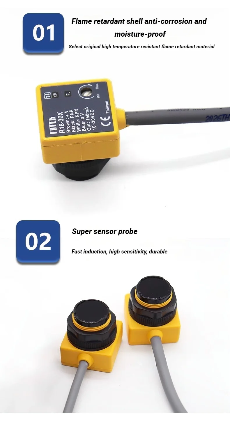 Taiwan Original Proximity Switch R18-10x Sensor R18-30x R18-30pg R18 ...