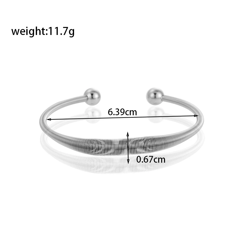 18k Vacuum Gold Plated Twisted Spring Stainless Steel Cuff Bracelet ...