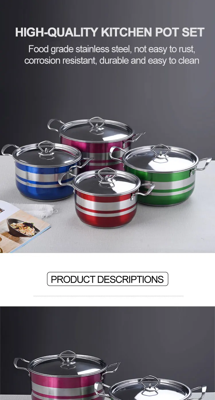 Indian Cookware Set - Stainless Steel Double Handle Pot