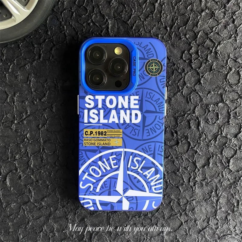 Gradient Stone Island Phone Case for Iphone 11-15 Pro Max