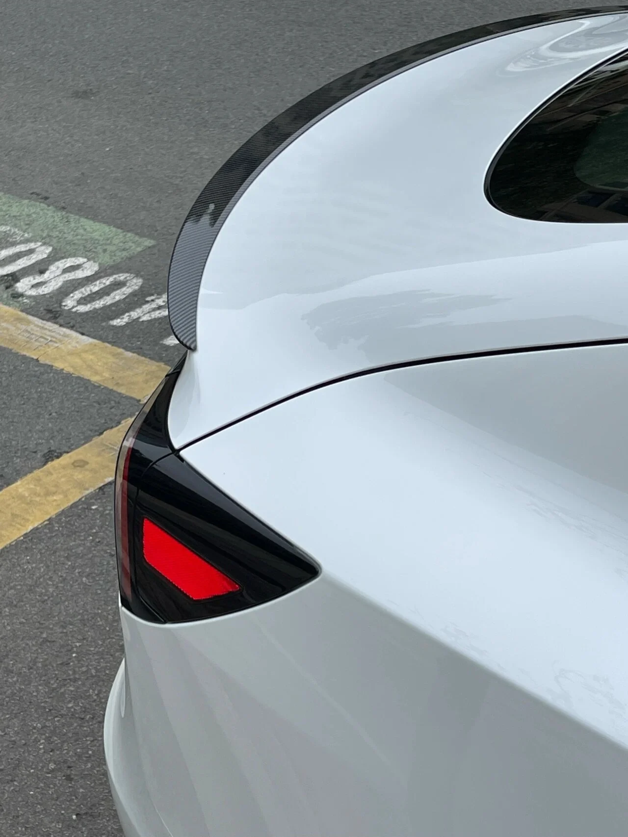 Real Carbon Fiber Rear Spoiler Trunk Wing P Style For Tesla Model 3 ...