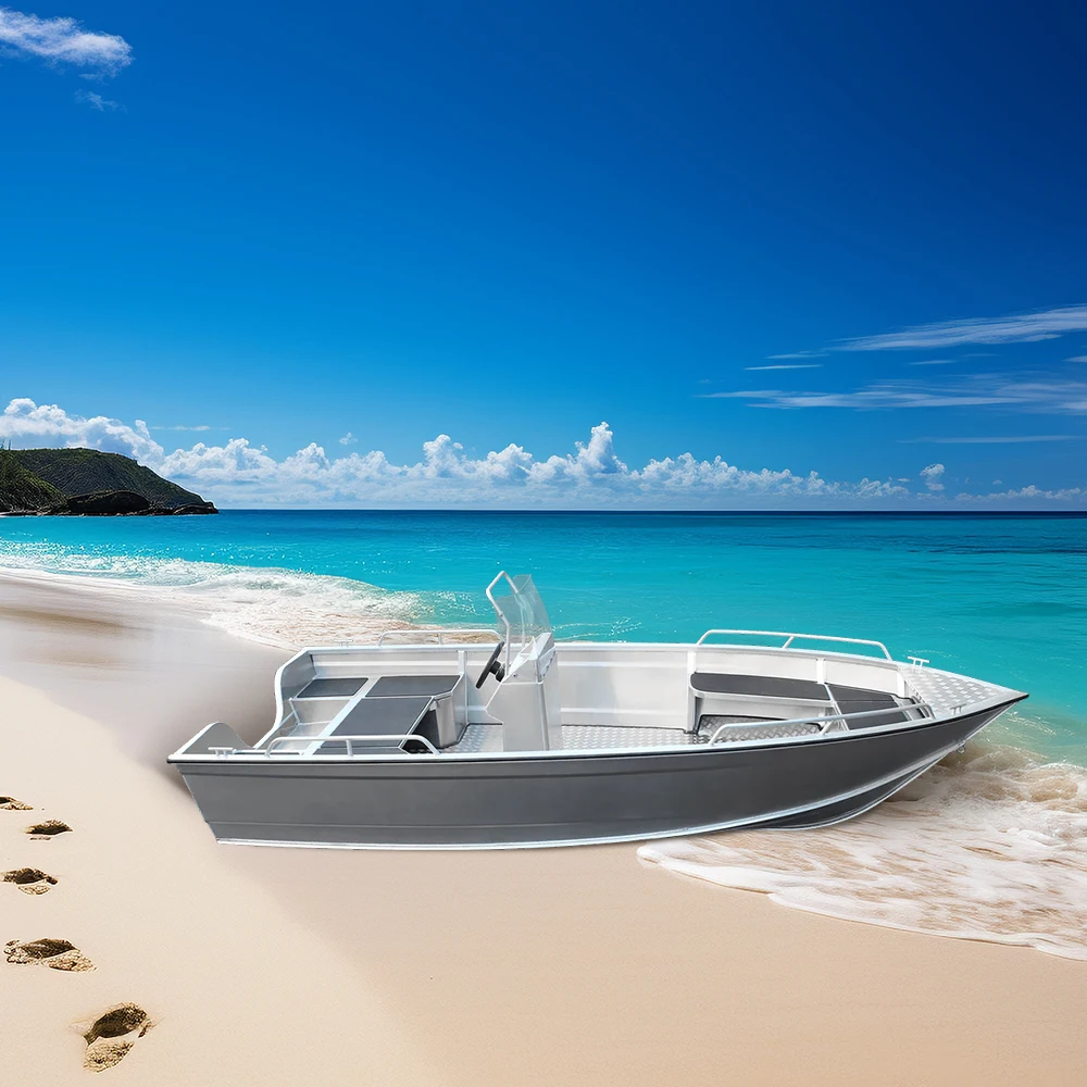 Kinocean 16ft Aluminum Jon Boat - Ideal for Fishing & Surfing