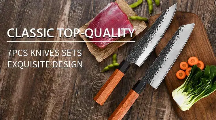 Professional 9CR18MOV Kitchen Knives Sets - Sharp & Durable