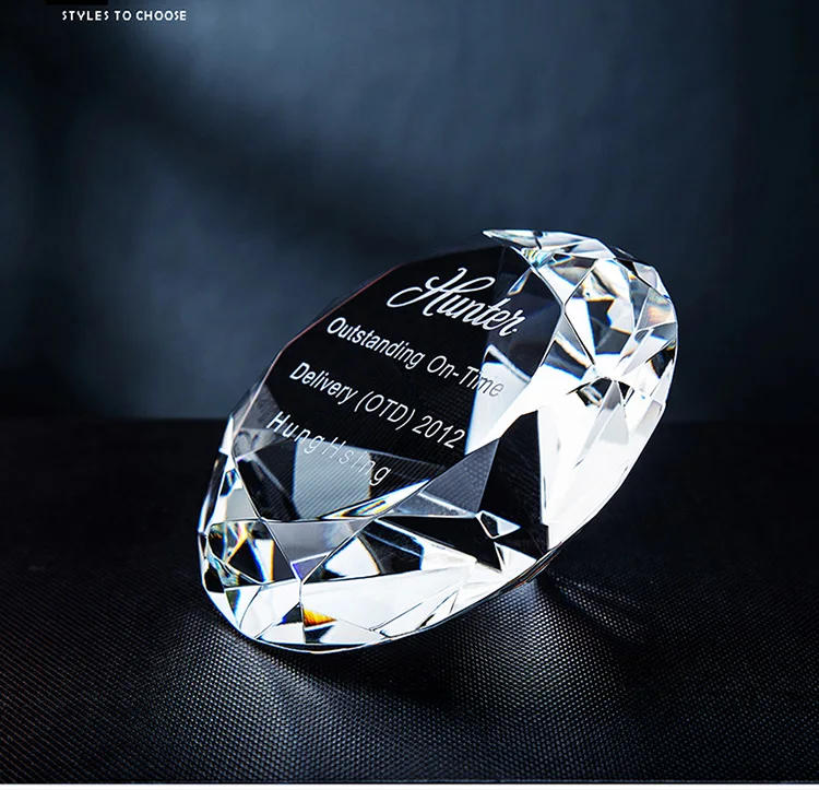 Wholesale 6cm 3inch Sparkling Plastic Clear Glass Diamond Stone ...