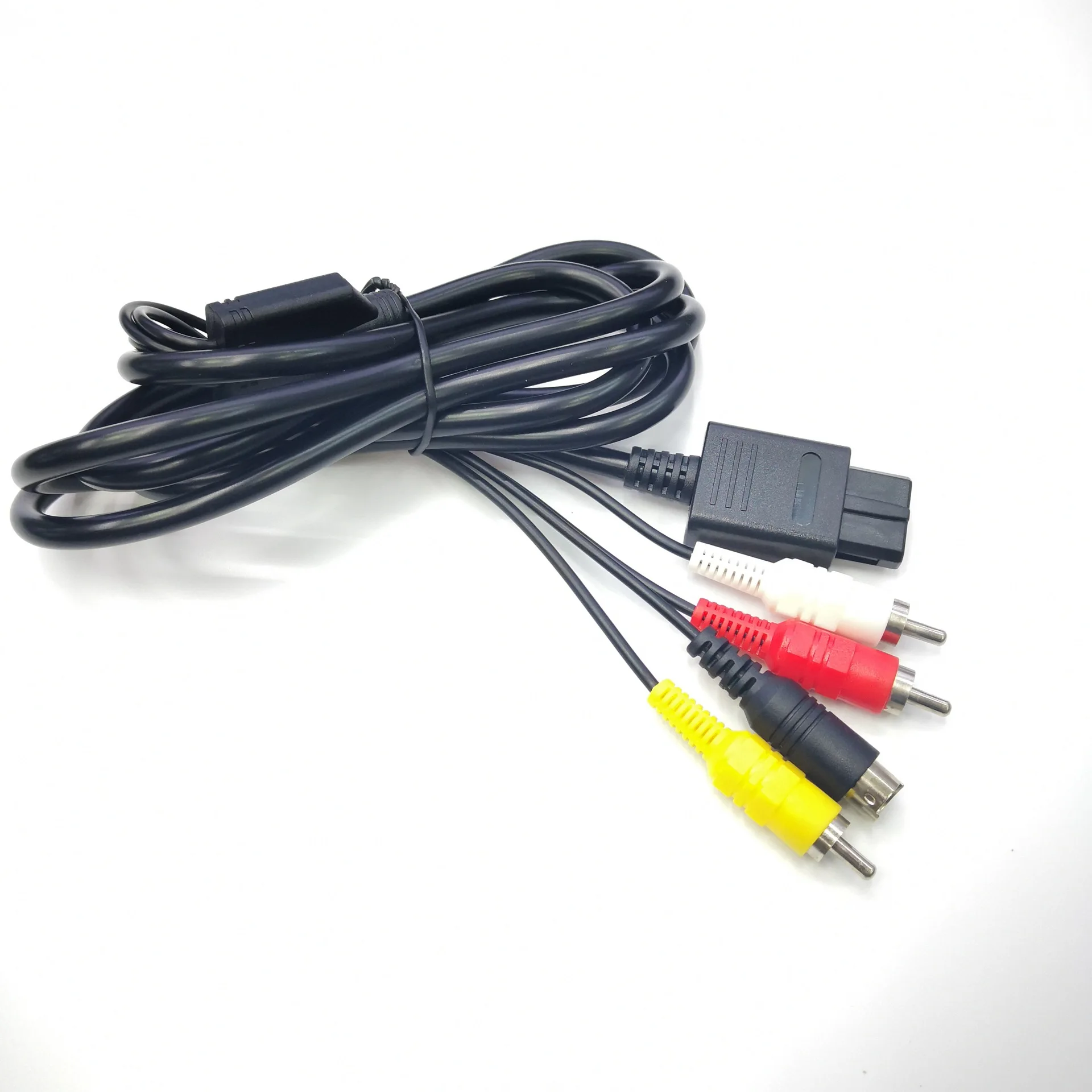 1.8M 6FT Multifunction AV TV S Video Cable to 3 RCA Cord For Nintendo GameCube 64 SNES NGC N64 Game Accessory Alibaba