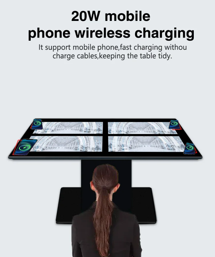 Indoor Screen Ordering Touch Smart Tables With Multitouch Waterproof ...
