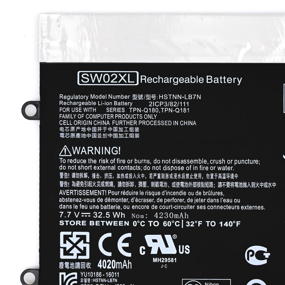 Laptop Internal Battery Sw02xl For Hp Notebook X2 10 10-p018wm 10 ...