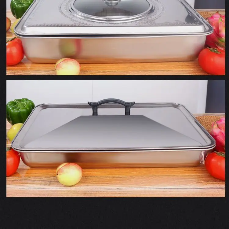 Stainless Steel square Food Tray Chinese Daily Food Tray, Baking Tray ...
