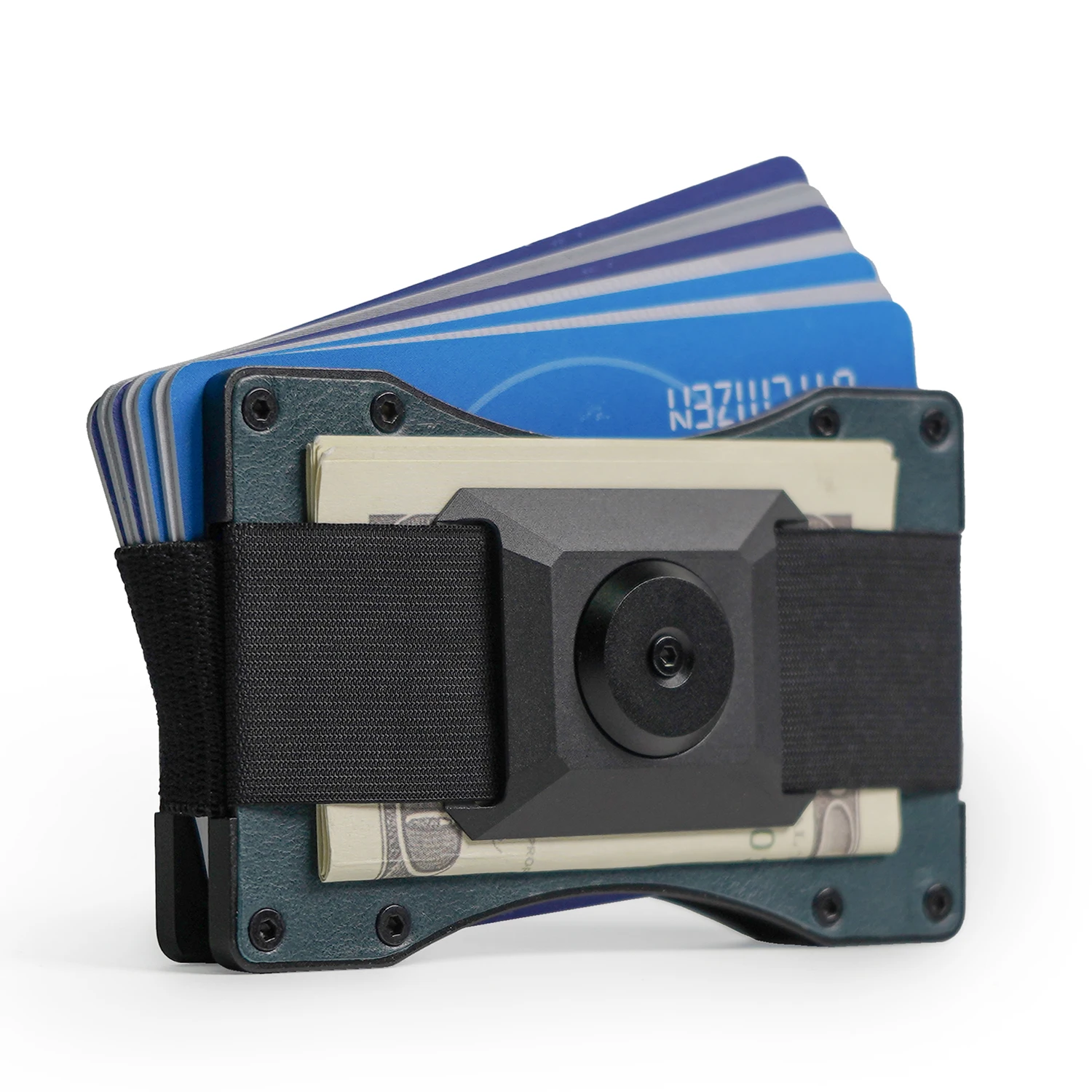 Hot Sell Design Rotate Smaller Type Full Grain Leather Aluminum Card ...