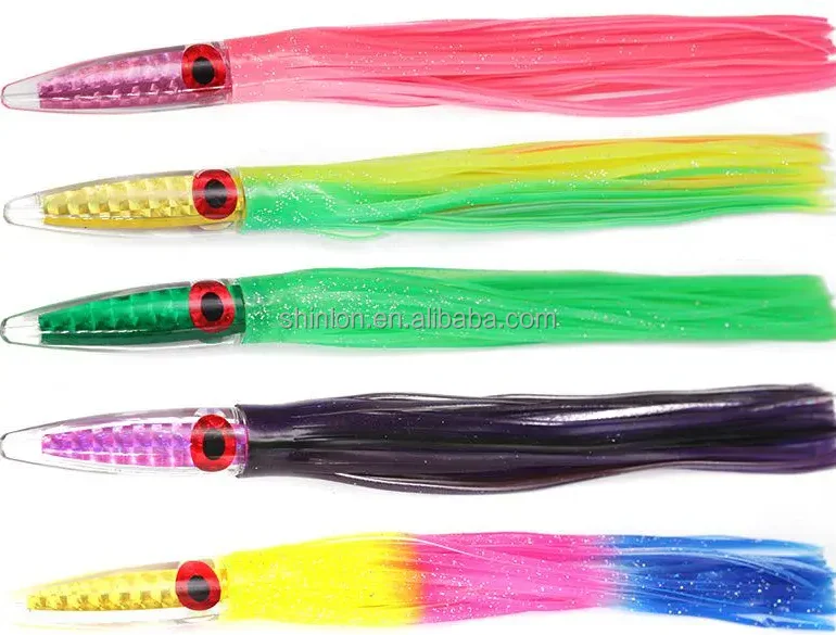 Resin Head Saltwater Big Game Marlin Tuna Mahi Wahoo Trolling Lures Sea ...