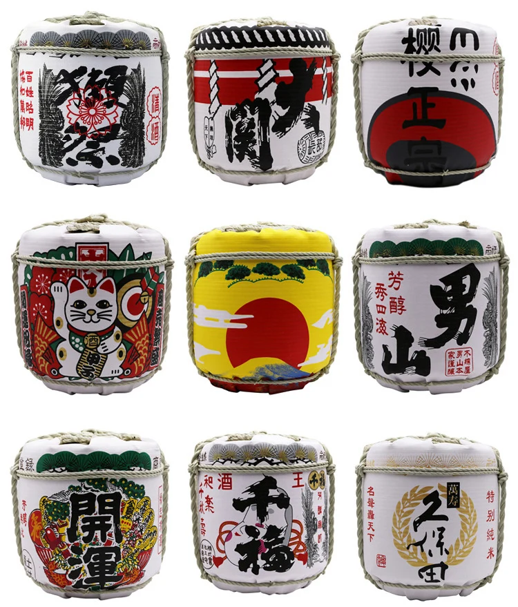 Japanese Sushi Restaurant Bar Decoration - Sake Barrels