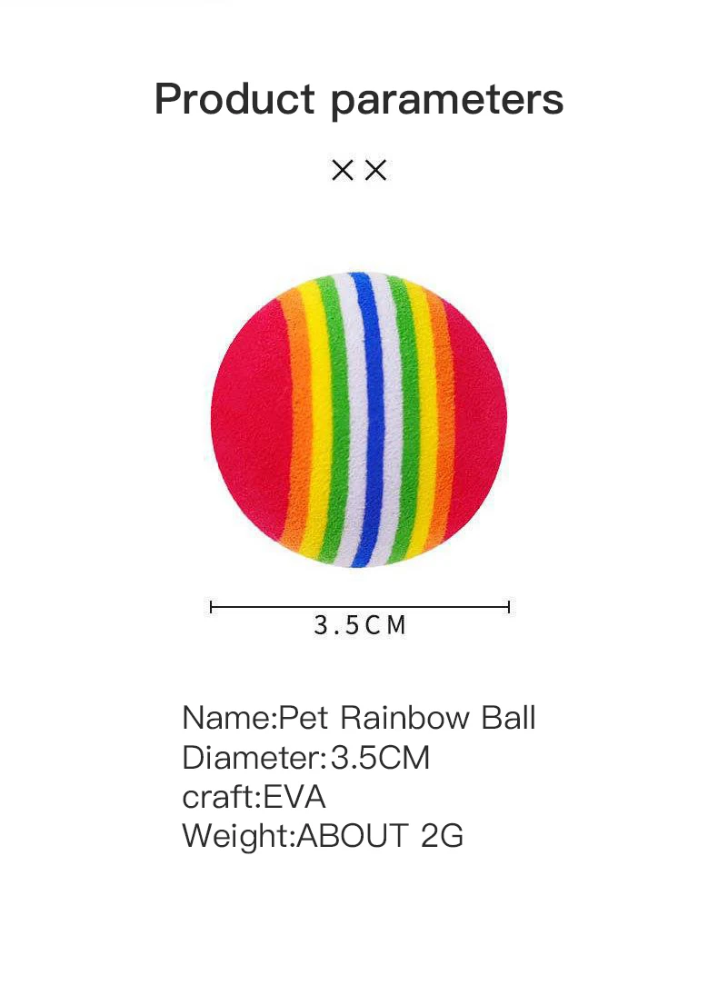 Rainbow Ball Bouncy Ball Toss Interactive Toy Tooth Cleaning Bite ...