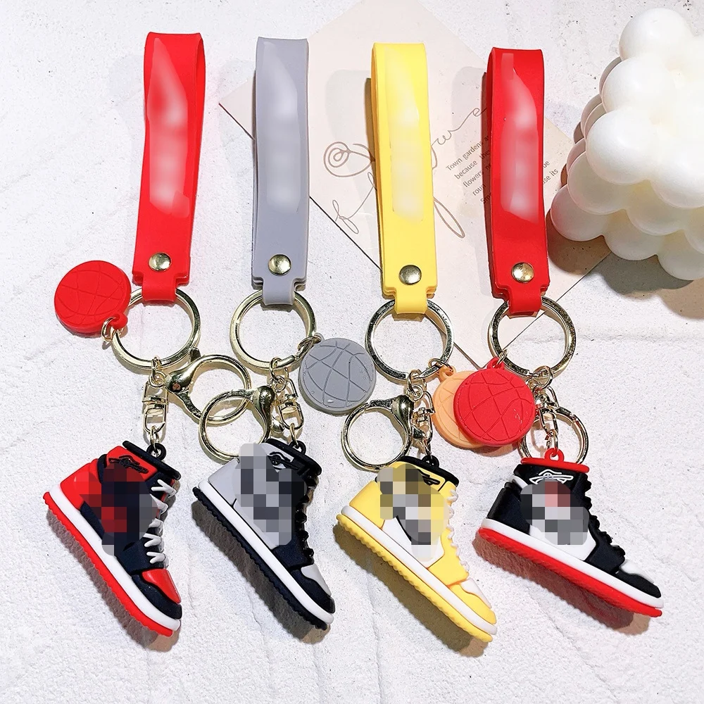Basketball Sneaker Shoe Keychain Cartoon Kawaii 3d Pvc Anime Key Chain ...