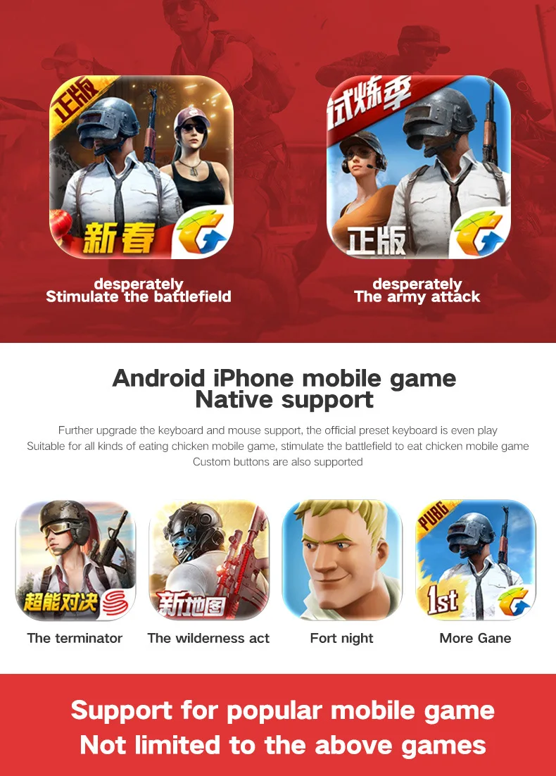 ZIYOULANG G1 Mobile Game Converter Kit - Supports Gaming Keyboard ...