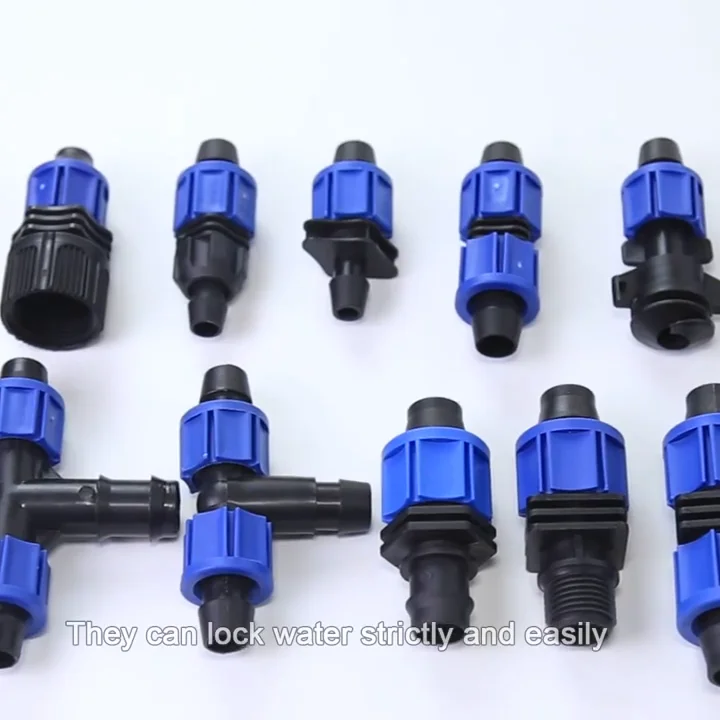Agriculture Irrigation Drip Tape Connector Lock Nut Fitting Connector ...