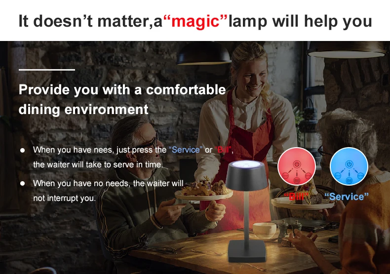European Mini Rechargeable Cordless Touch Table Lamp Indoor Outdoor ...