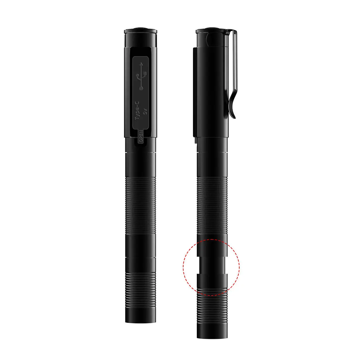 Mini Medical Flashlight for Doctor Nurse USB XPE LED White Light Pocket ...