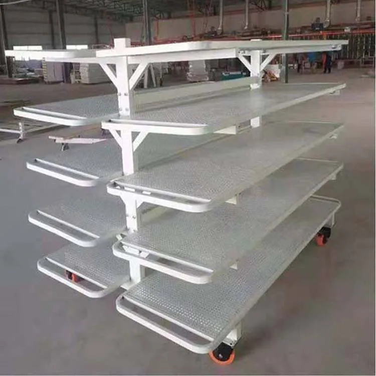 Double Sided Five Layer Iron Sheet Pine Cloth Frame Industrial Trolley ...