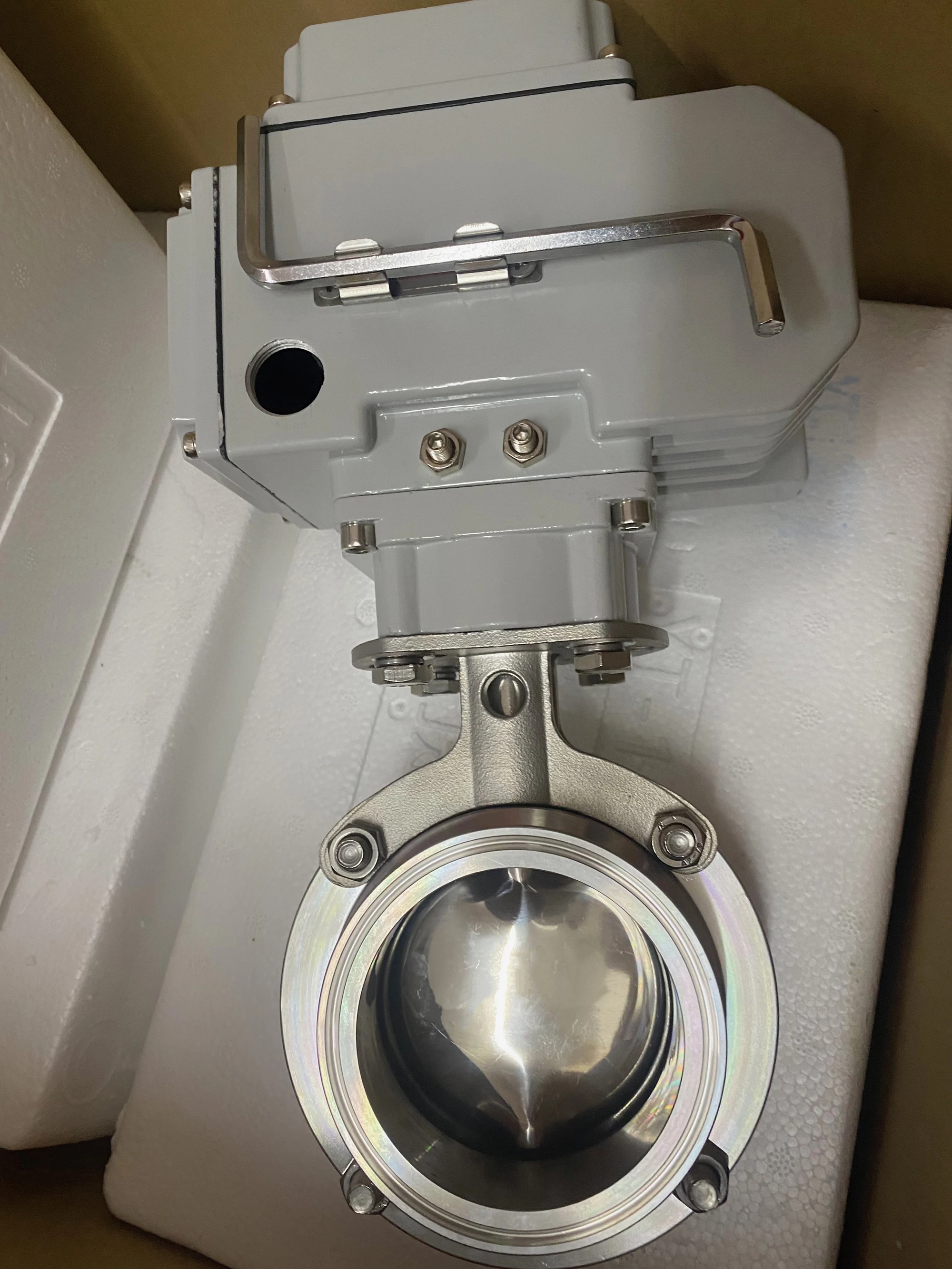 3A Certified 200dn Motorized Electric Actuator Clamp Food Grade Dn80 ...