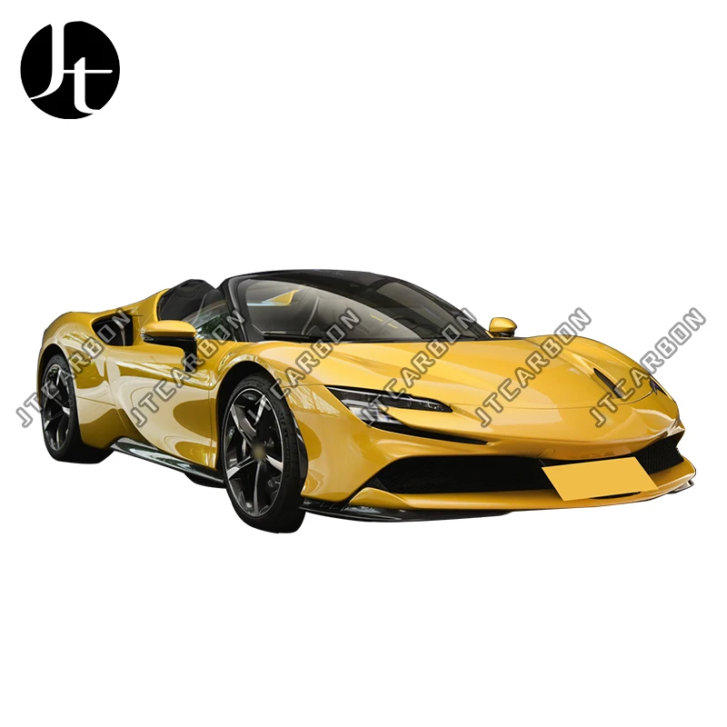 For Ferrari Sf90 Oem Style Dry Carbon Fiber Front Bumper Lip Splitter ...