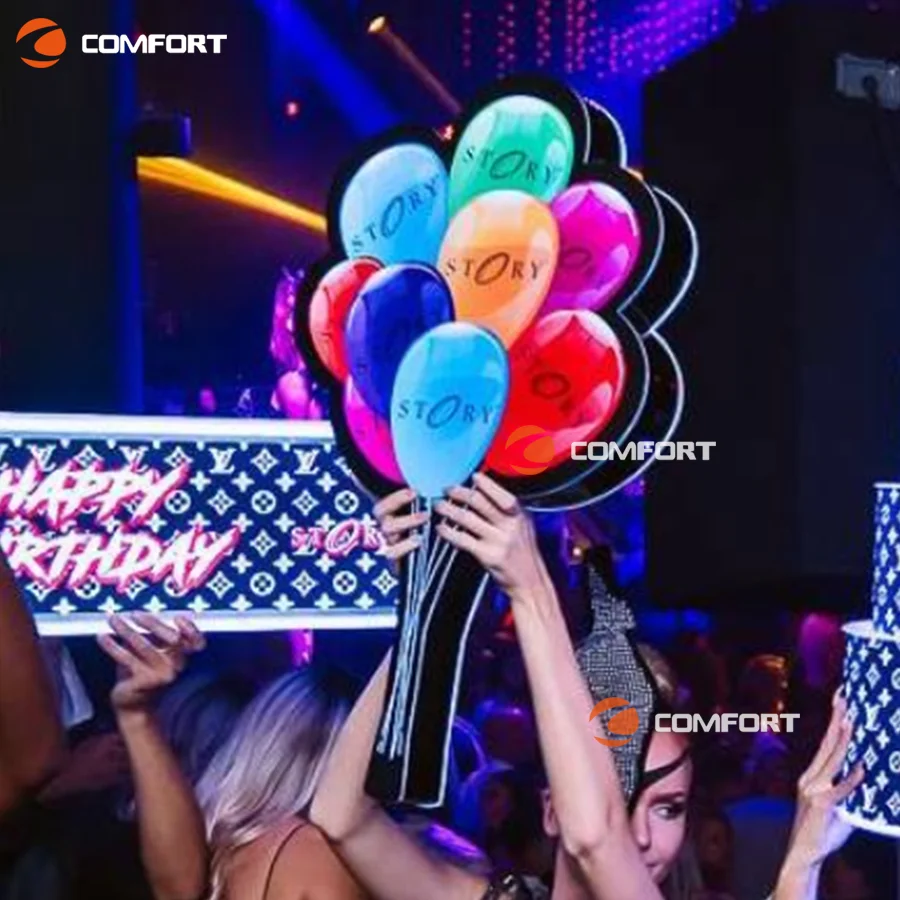 Custom Message Board Bottle Presenter Service Vip Dollar Led Bottle ...