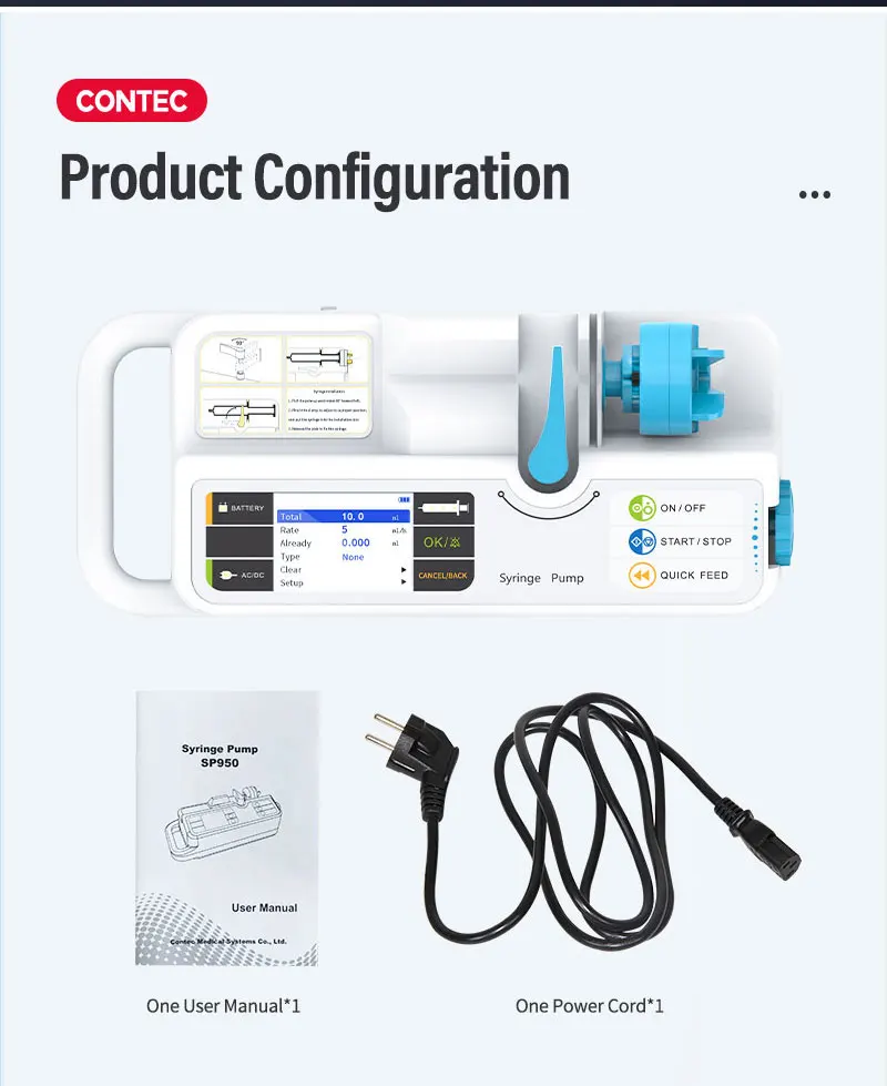 CONTEC SP950 VET Digital Vet Syringe Pump - Precision & Efficiency
