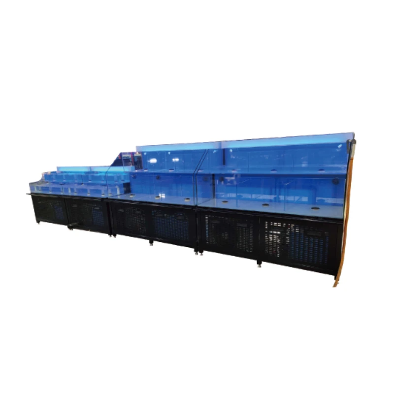 Factory Supermarket Stainless Steel Ice Table Frozen Fresh Fish Seafood ...