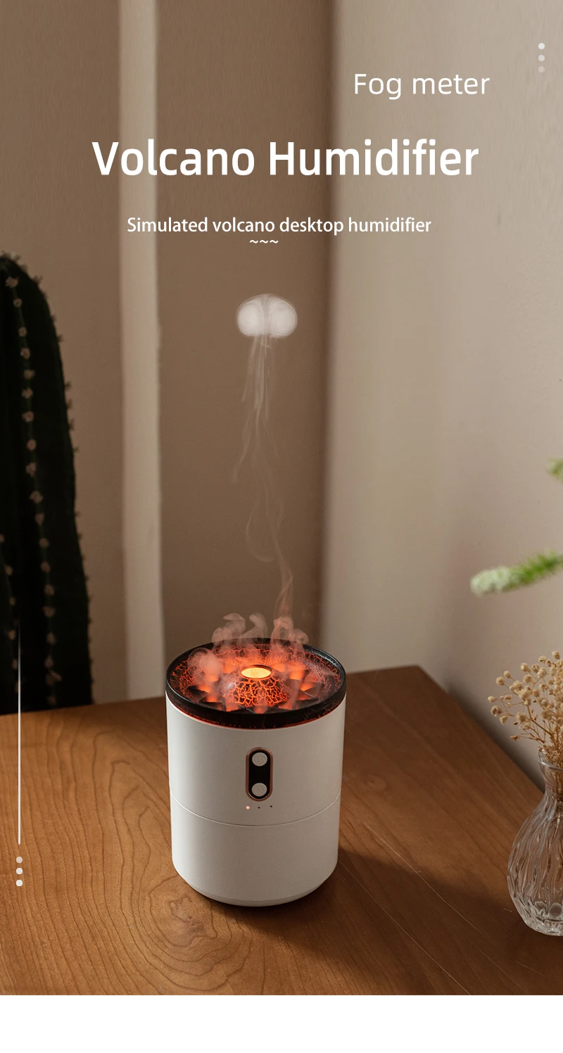 IMYCOO Portable Fire Jellyfish Volcano Humidifier - 450ml
